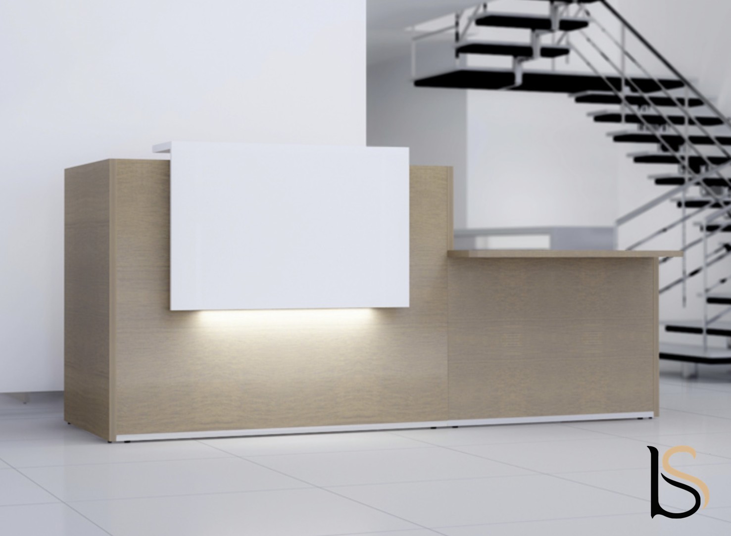 Bureau d'accueil lumineux Tera - MDD Banques d'accueil MDD