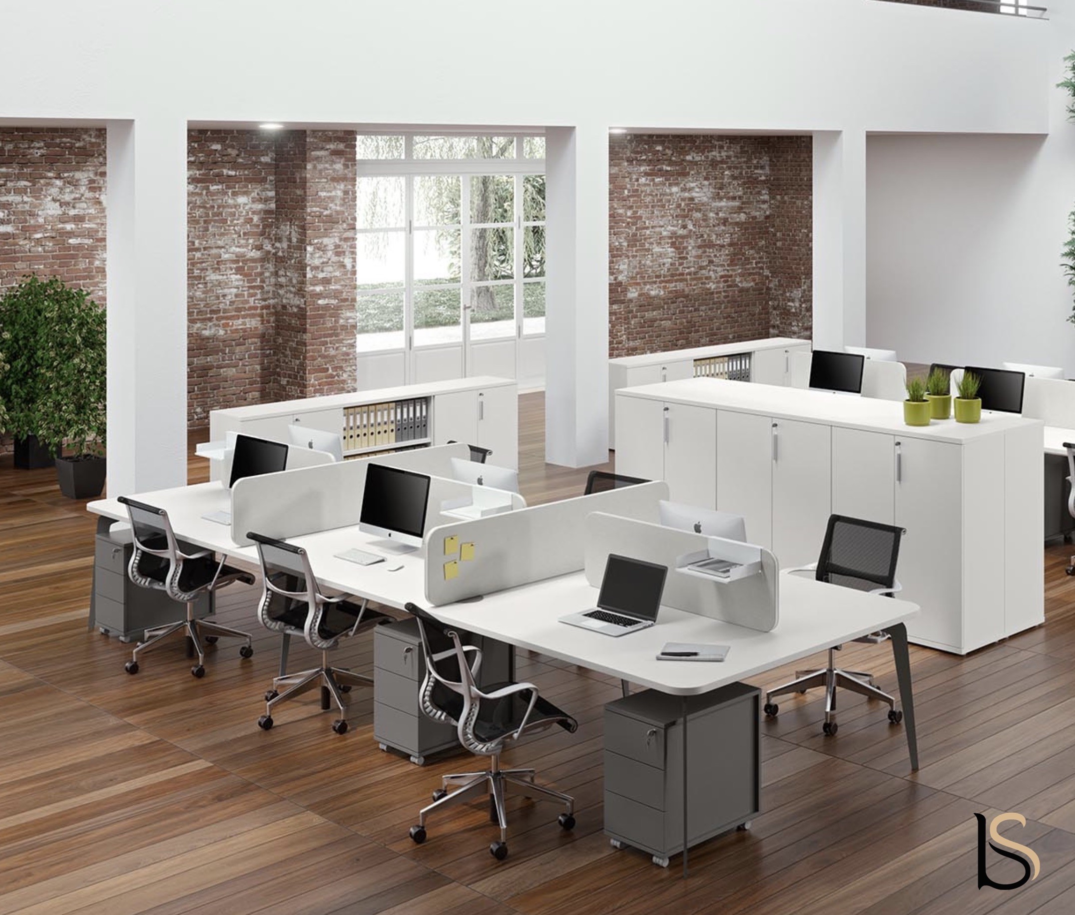 Bureau bench 6 personnes Blade - Alea Bureaux bench Alea